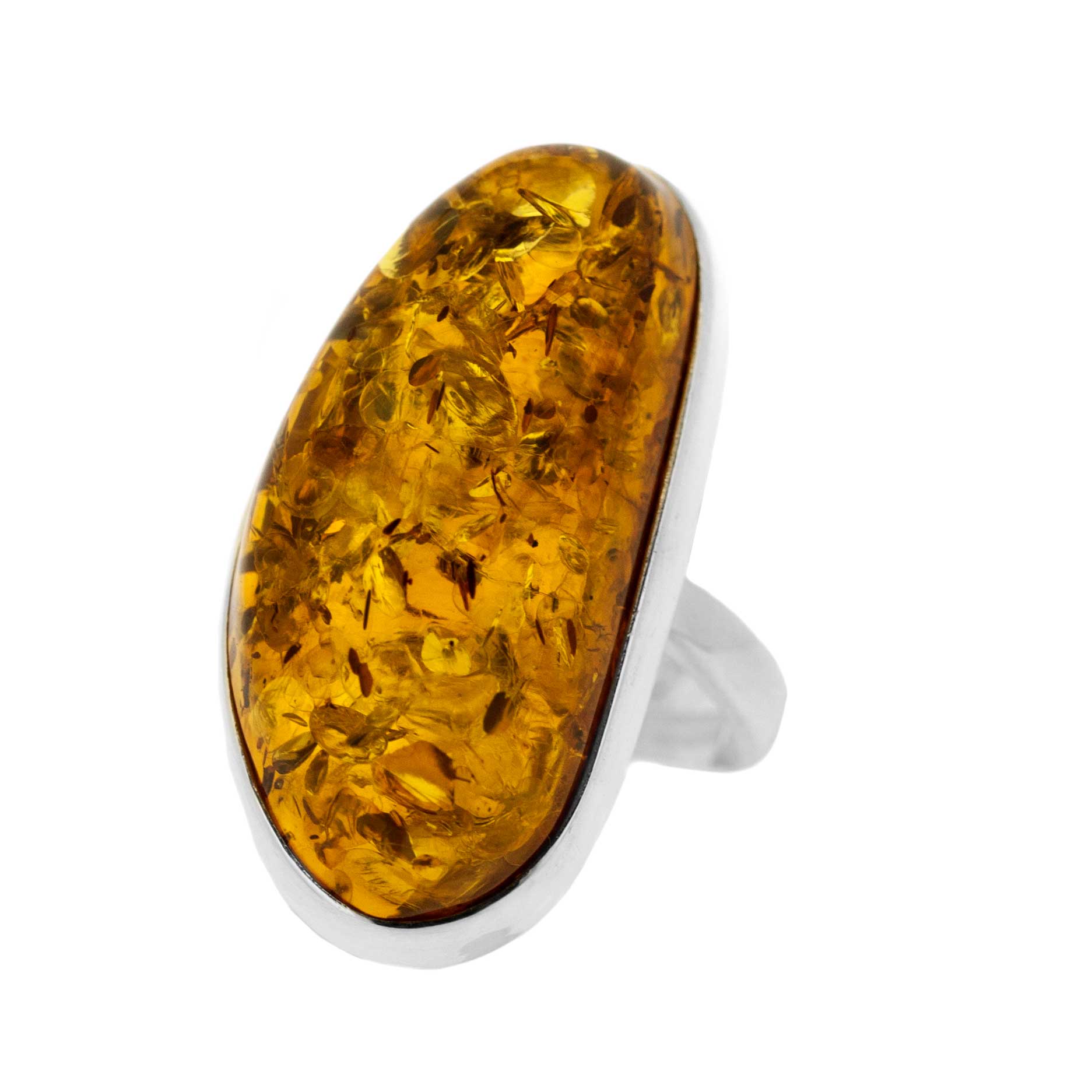 Nova Silver Bespoke Amber Ring