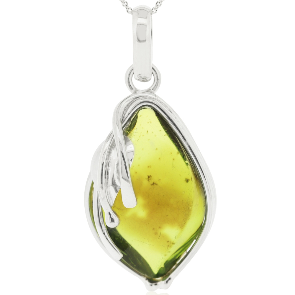 Nova Silver Bespoke Amber Pendant